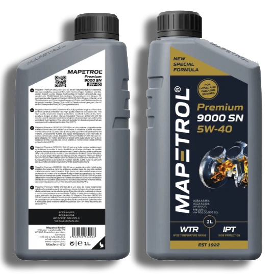 Масло моторное MAPETROL Premium 9000 SN 5W40, 1 литр Premium 9000 SN 1л MAP0027