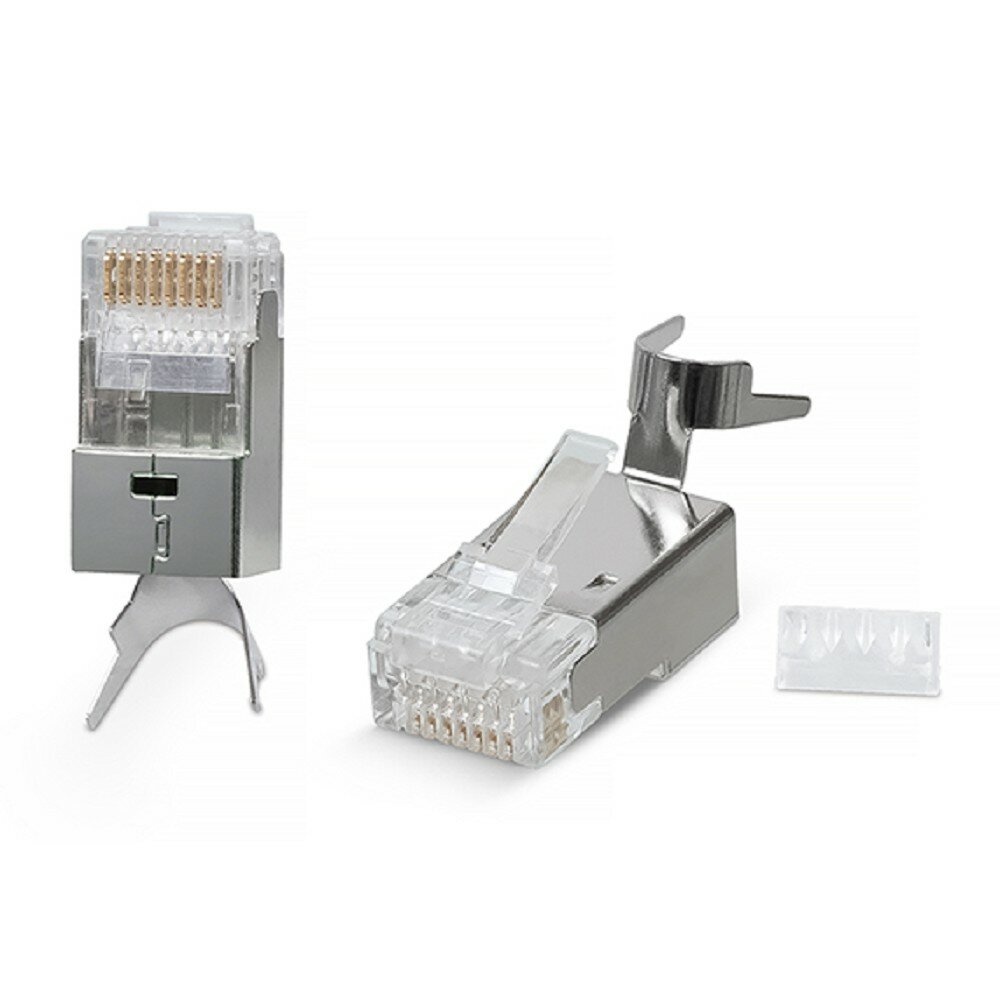 Cabeus Разъемы, Проходные адаптеры, Вставки 8P8C-SH-C7 1.5 -TWP Коннектор RJ-45 8P8C под витую пару, категория 6a 7 7a, экранированный,