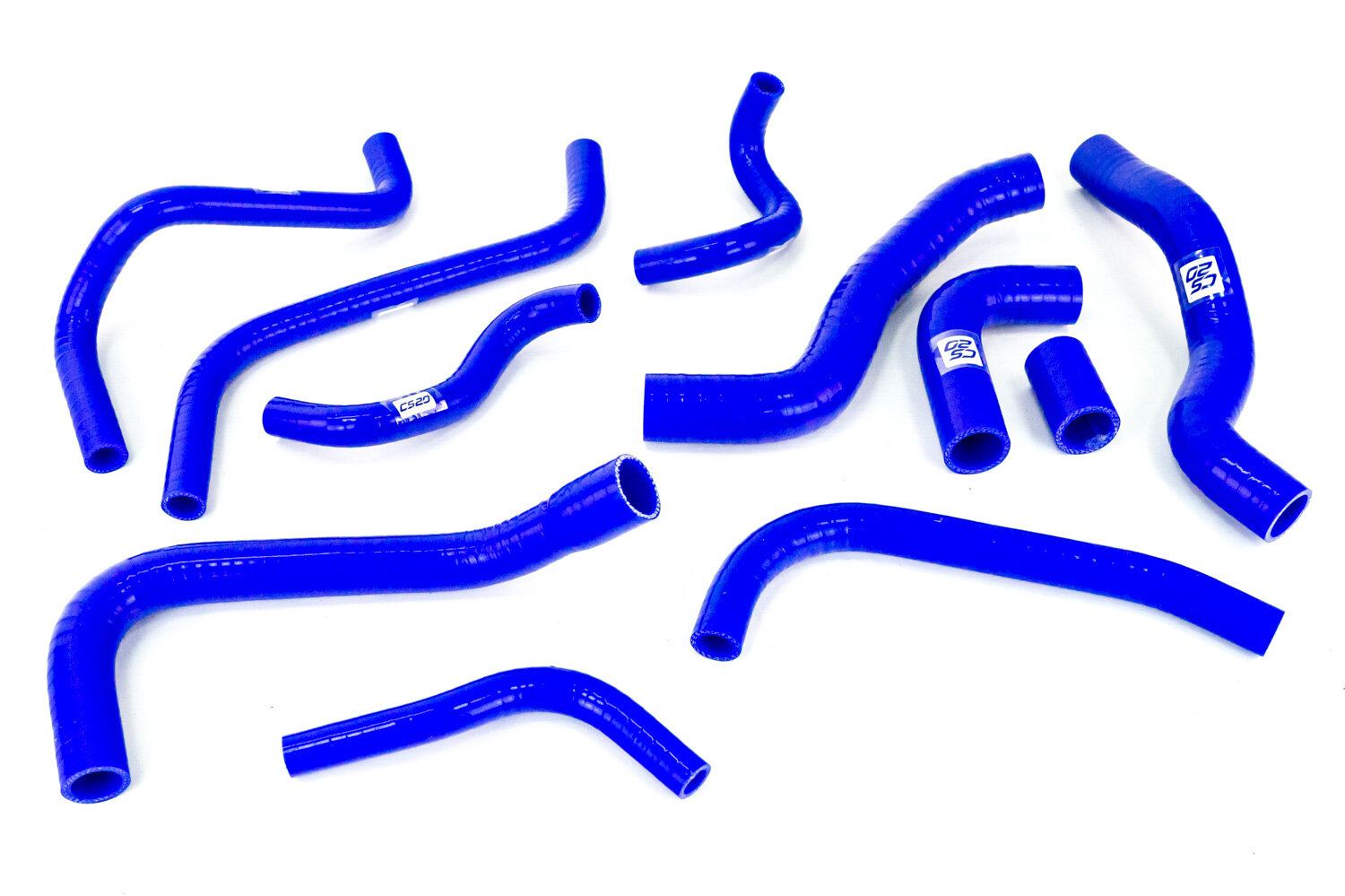 Комплект патрубков двигателя, синий силикон CS20 Profi на инжекторные ВАЗ 2108-21099, 2113-2115 с двигателем 21082