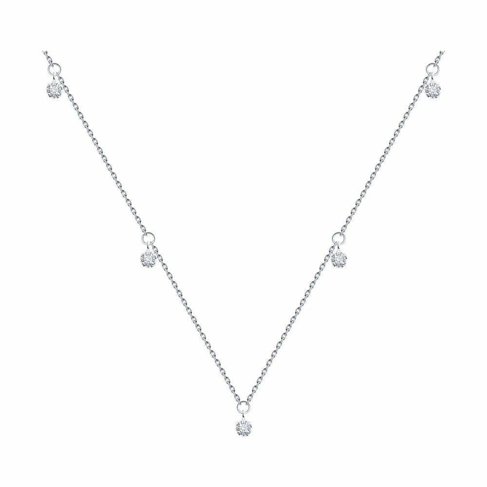 Колье, белое золото, 585 проба, бриллиант