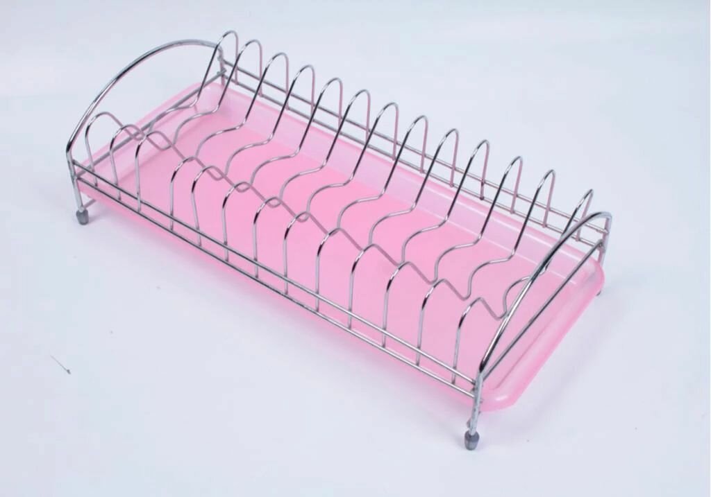 Сушилка металлическая для посуды с поддоном. Размер 40х18х11 см.