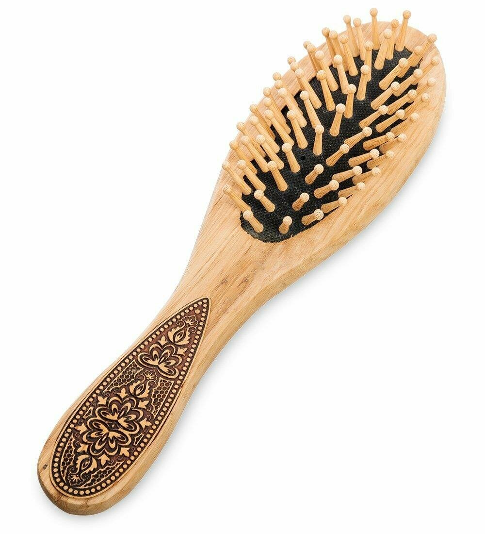 Массажная расческа деревянная Ангелочек (береста) A2134638 Народные промыслы, Береста