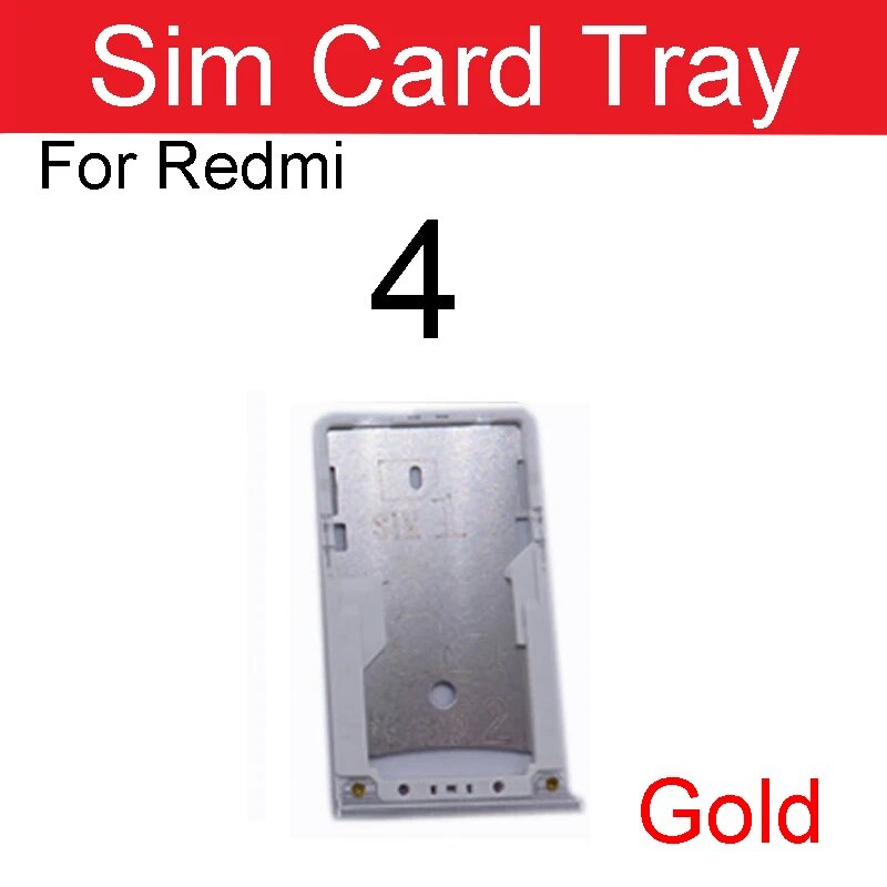 Держатель лотка для SIM-карты памяти для Xiaomi Redmi 4 4A 4X Pro, адаптер для SIM-карты, запасные части для ремонта сотового телефона Redmi 4-Gold