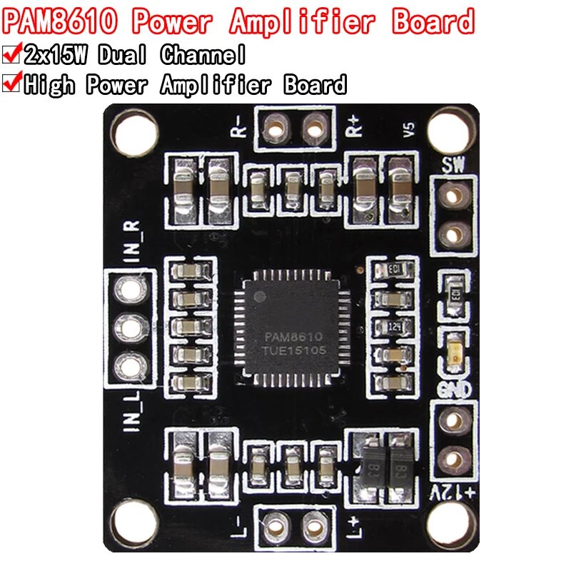 PAM8610 2x15 Вт модуль Si Tai&SH