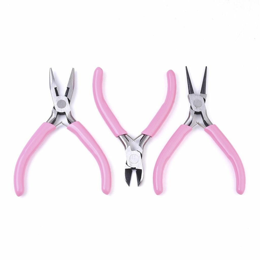 Набор мини-щипцов 3 шт. с кожаной ручкой 5 дюймов