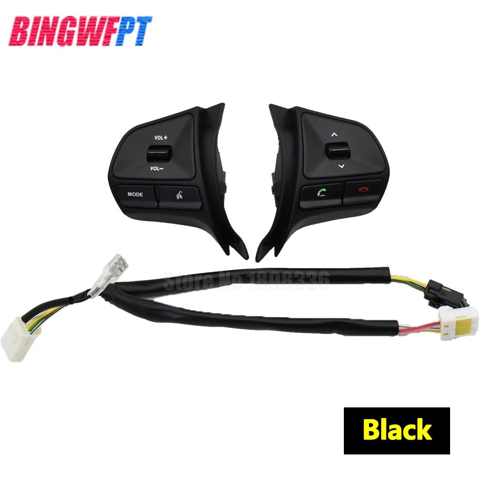 Высококачественная кнопка управления рулевым колесом, аудиоканал и кнопка управления Bluetooth для KIA K2 RIO 2012-2014 Black