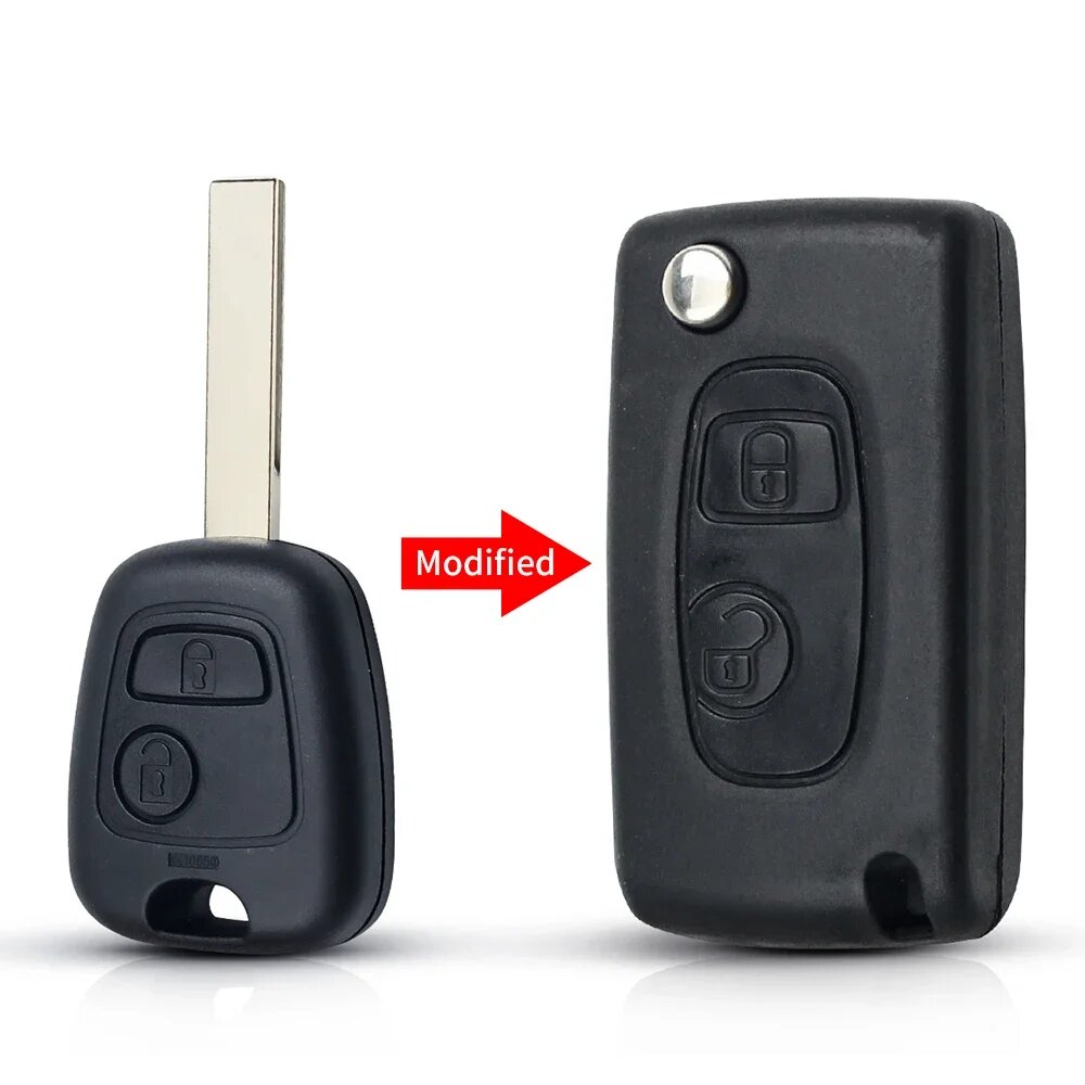 KEYYOU 2 BTN модифицированный откидной автомобильный ключ для Citroen C1 C2 C3 C4 Picasso Xsara для Peugeot 206 306 307 107 207 407 Partner Model 3 HU83 Blade