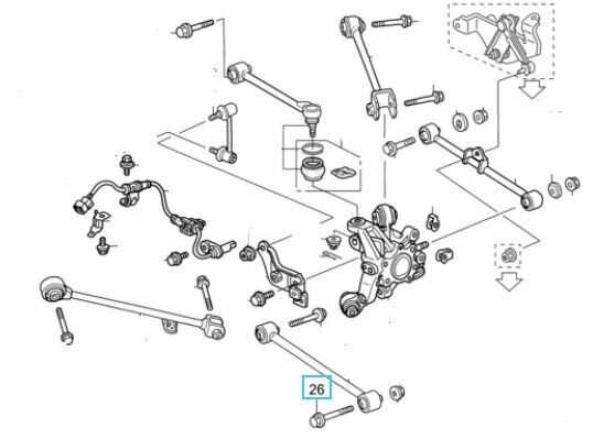 Болт, задн. Нижний рычаг, 12X108 (Оригинал)