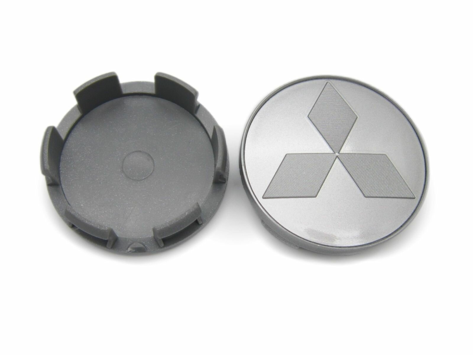 Колпачок, заглушка для литого диска СКАД Mitsubishi silver, 56/51/12 мм, 1 шт.