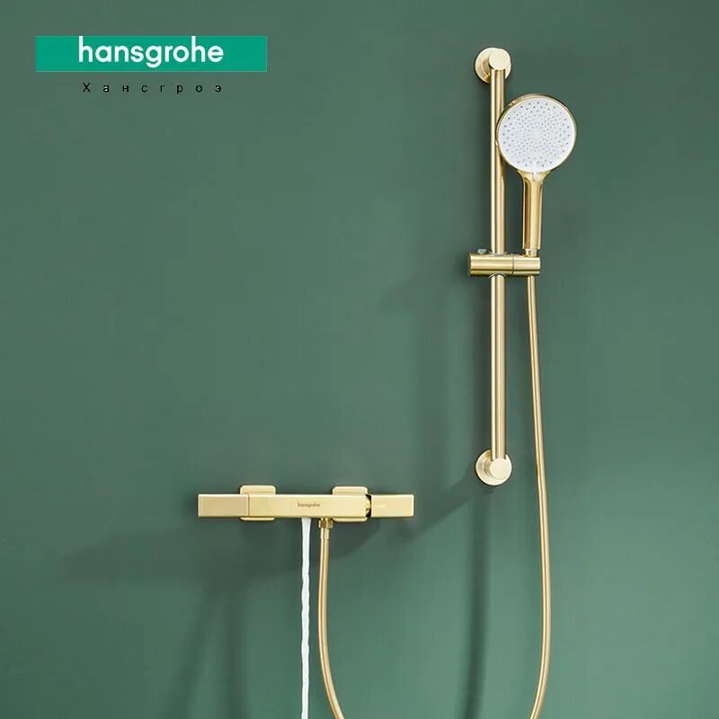 Hansgrohe Душевой комплект золотой