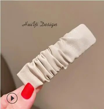 Складная кожаная заколка Dongdaemun Белый, HJ-4