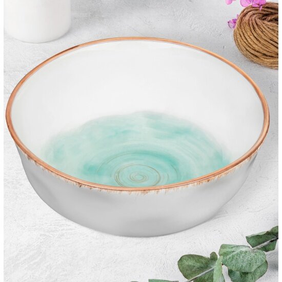 Салатник Elan Gallery "Кантри" бирюзовый, 500 мл