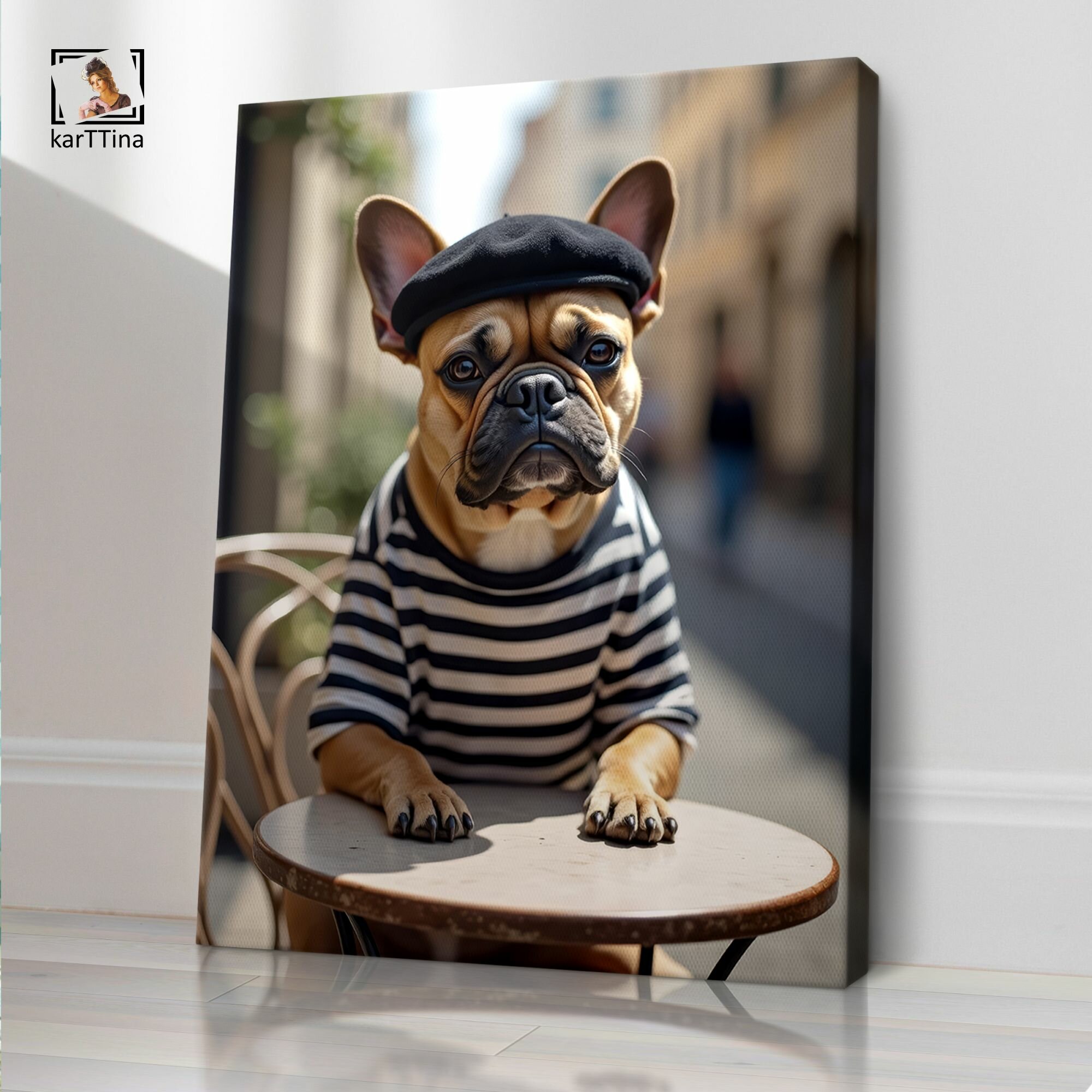 Картина на стену, интерьерная "Рыжий в Париже" 30х40 см