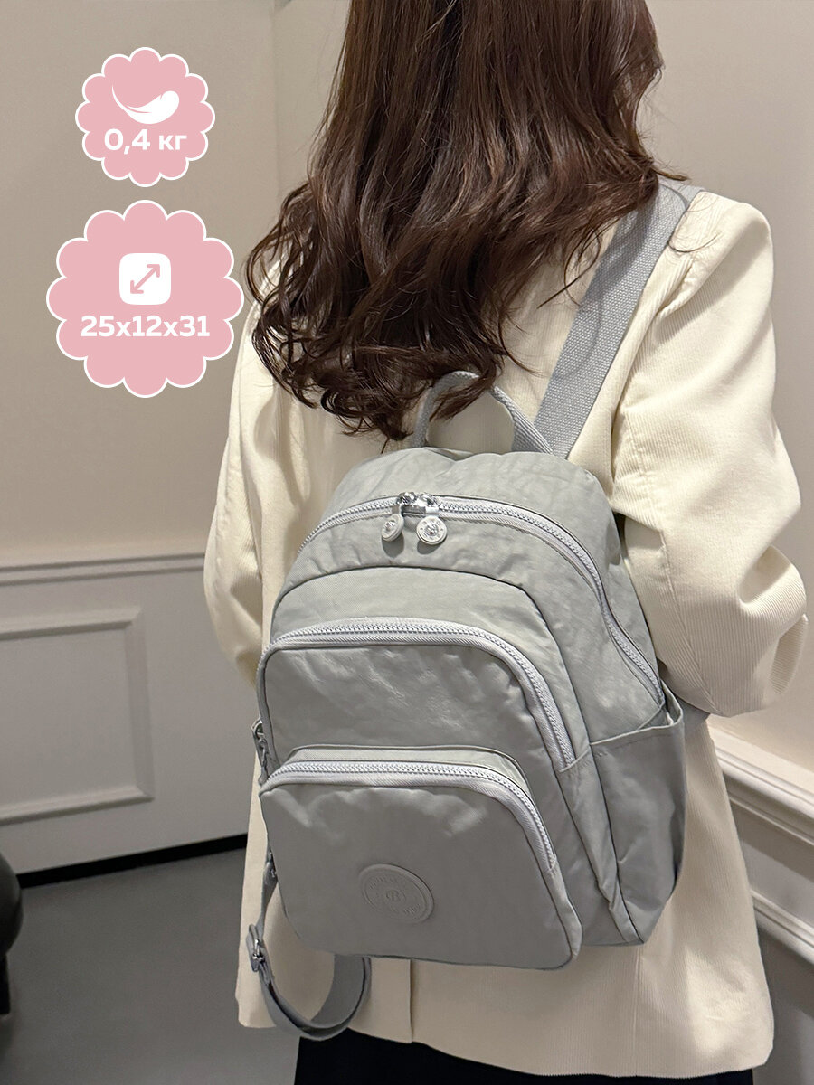 Сумка-рюкзак городской дорожный универсальный текстиль SB004 (8790) gray