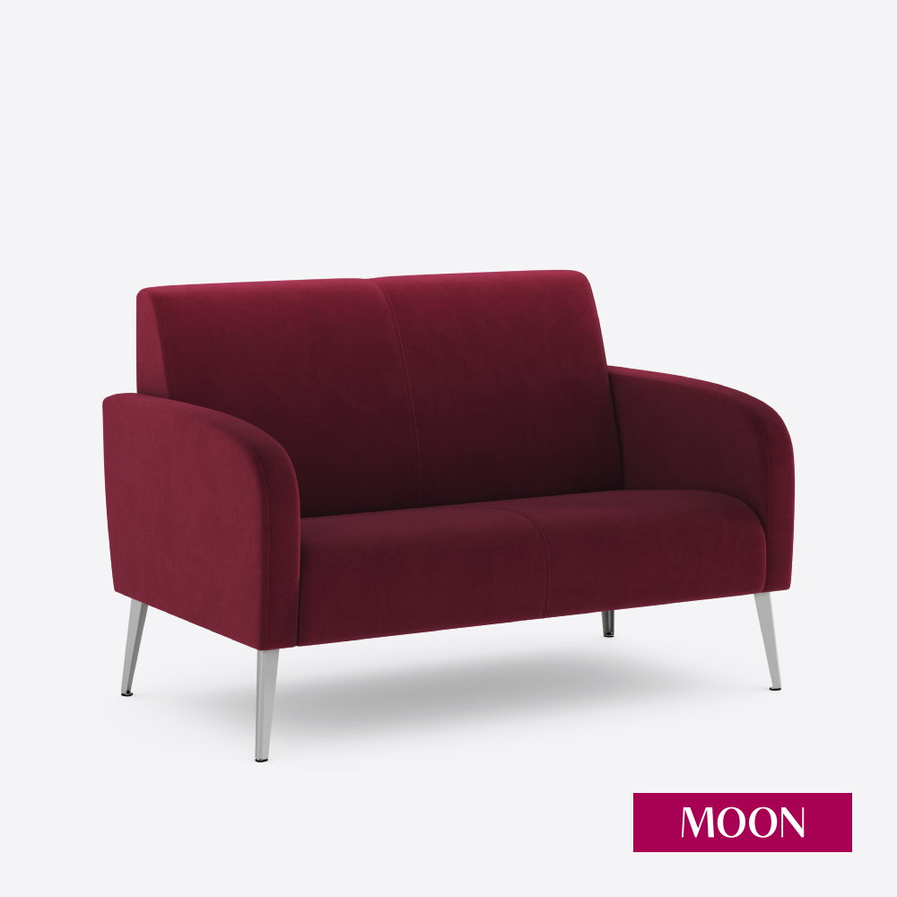 Диван MOON 157 велюр, цвет бордовый, нераскладной, 134*84*91, эксклюзивная высокоэластичная пена (UniqFoam)