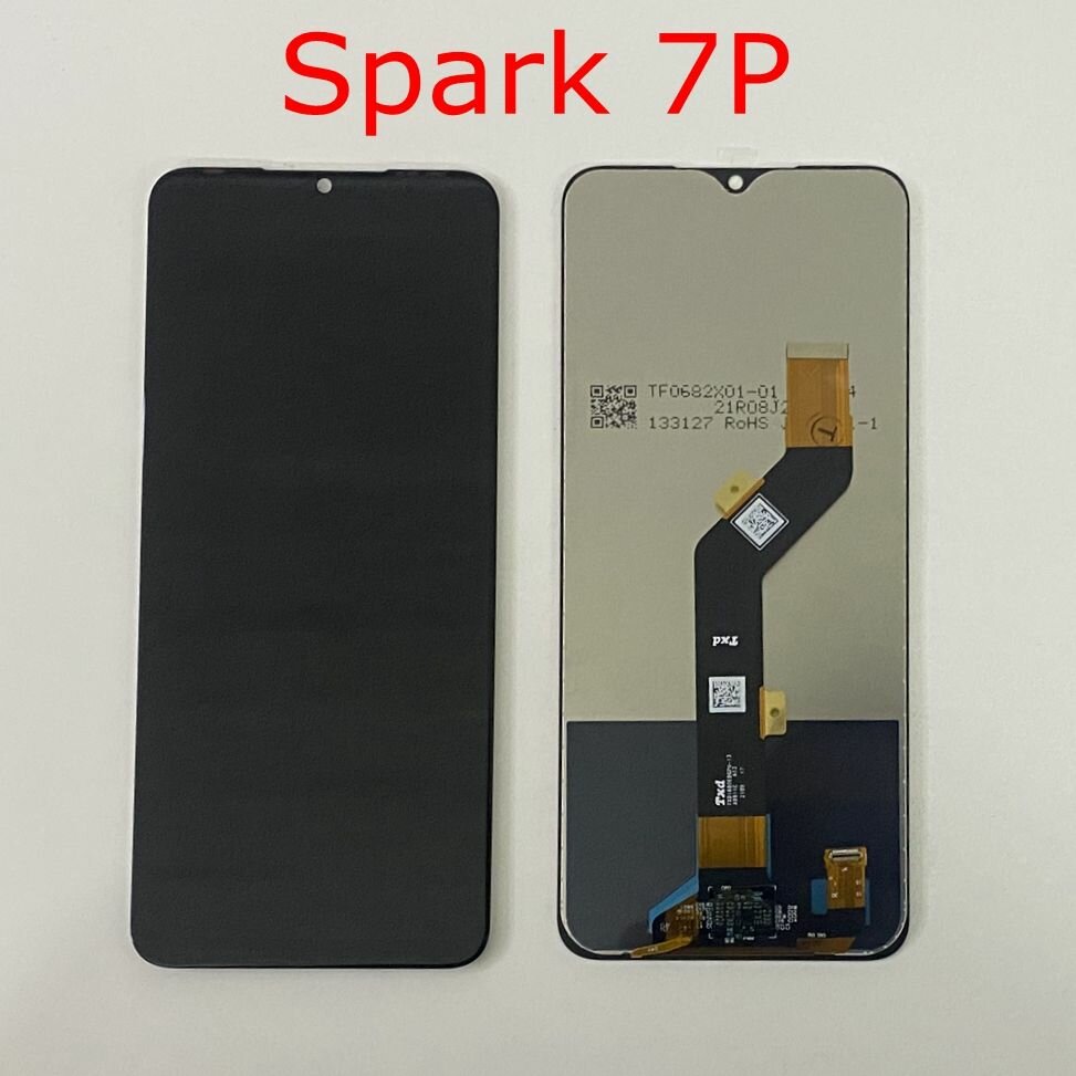 Дисплей для Tecno Spark 7P KF7j с тачскрином черный, экран, дисплей с тачскрином