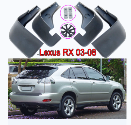 Брызговики для Lexus Harrier/Лексус харьер RX300 RX330 RX350 RX400h XU30 2003-2008, 4 шт.