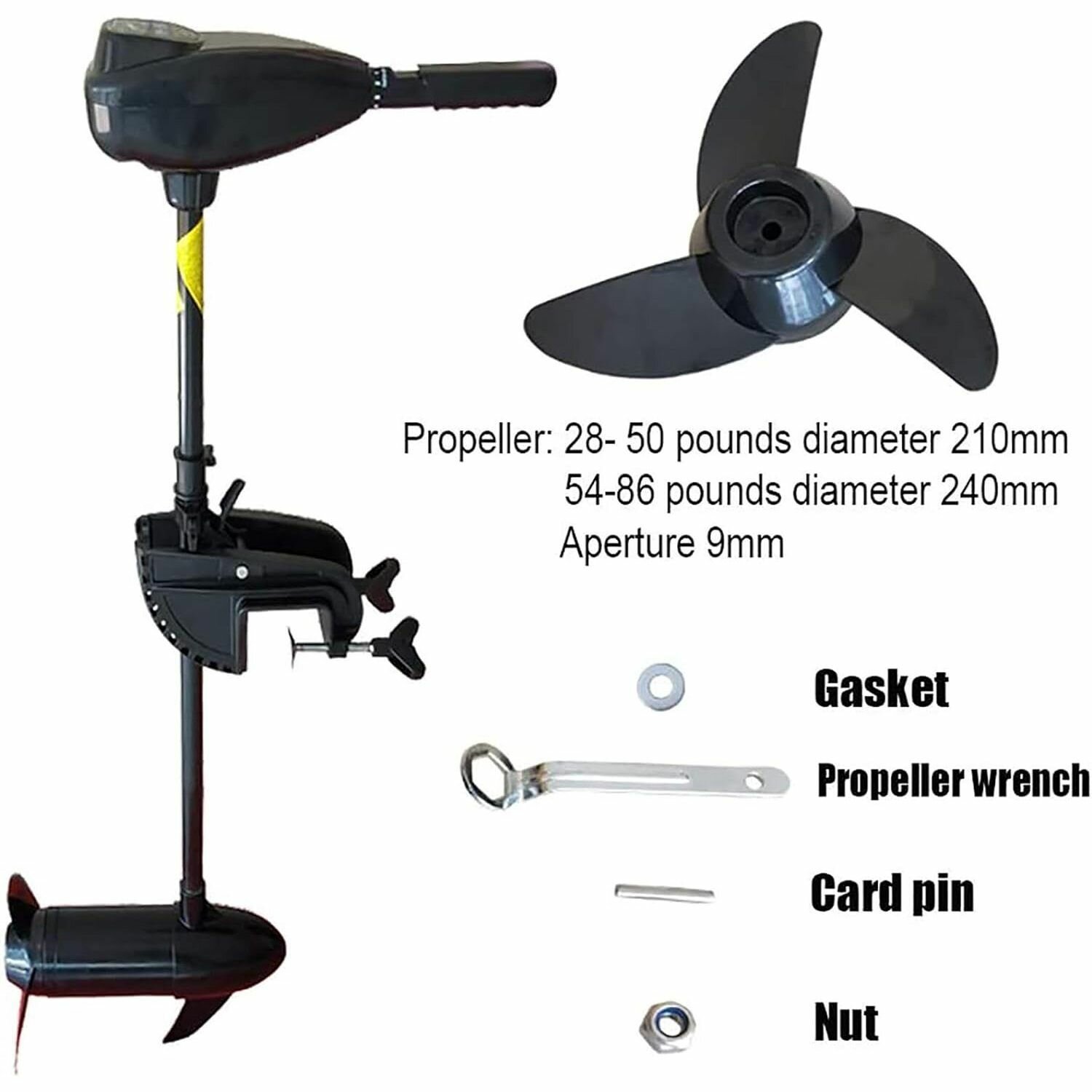 8-ступенчатый электрический лодочный мотор для троллинга