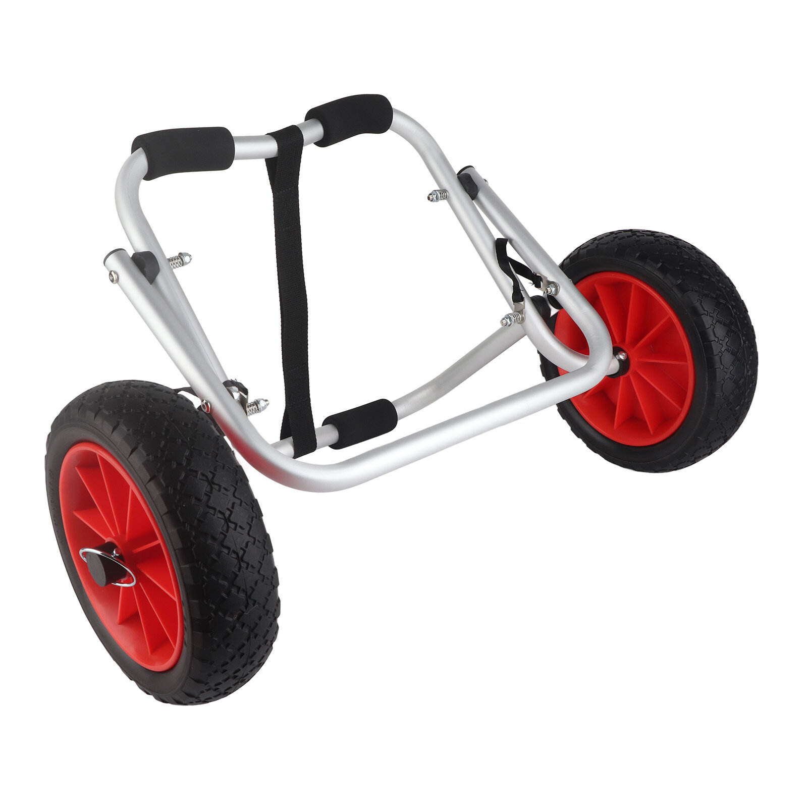 Тележка для перевозки лодок Складная портативная тележка для перевозки каяков с колесами и ремнем 10-дюймовый прицеп для каноэ Грузоподъемность до 70 кг