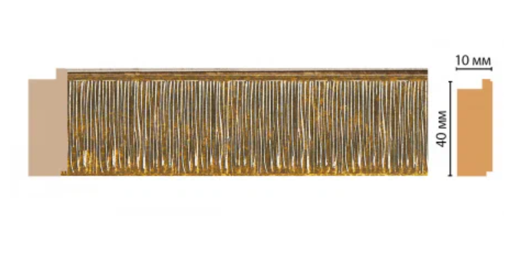 Багет Decomaster 109-17 В40хШ10хД2400 мм / Декомастер.