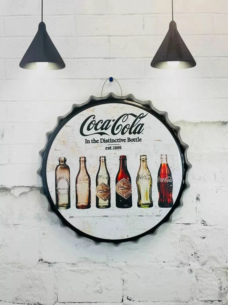 Декор на стену пробка пивная Coca-Cola