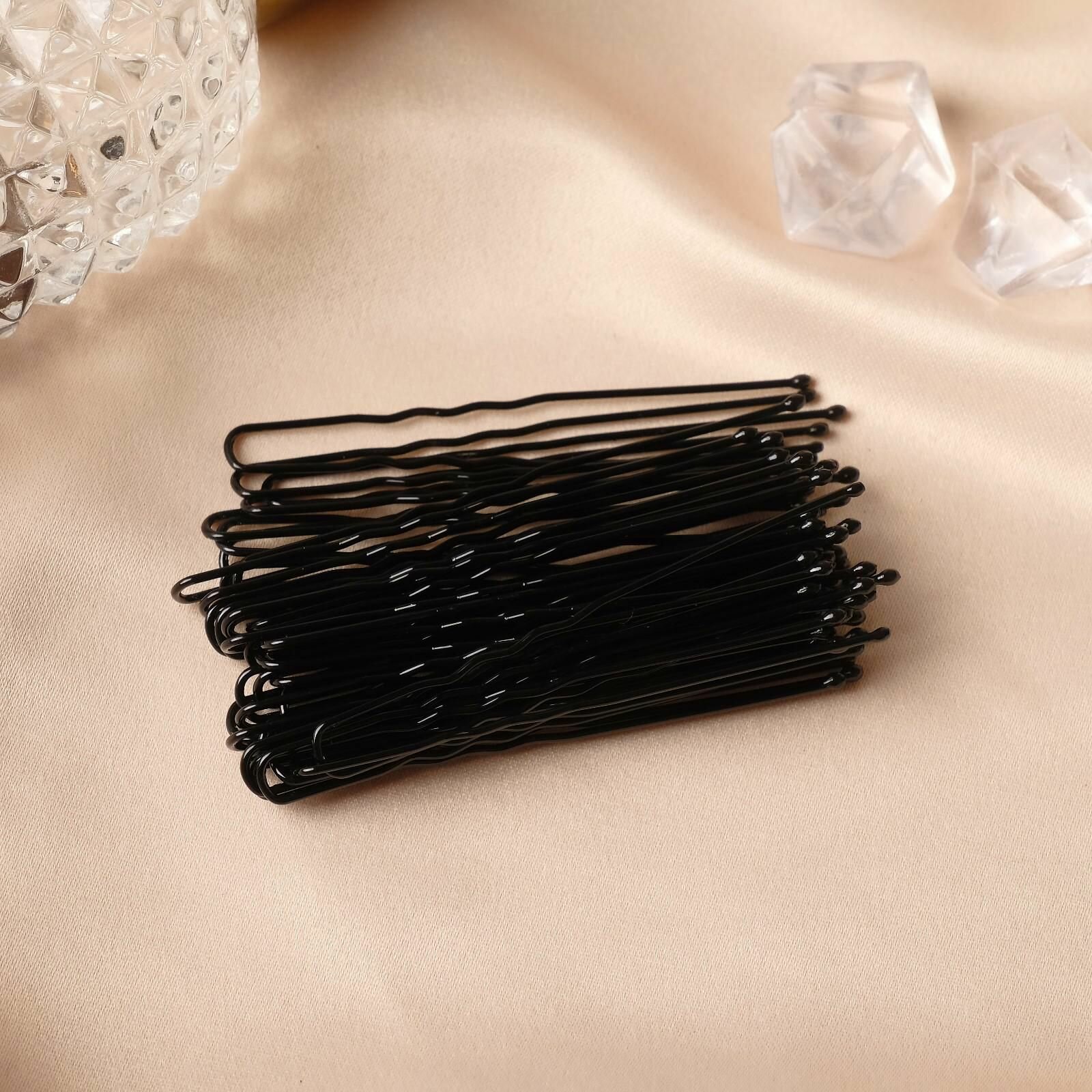 Шпильки для волос Классик , мини, 6 см, чёрные, 4 набора по 40 шт.