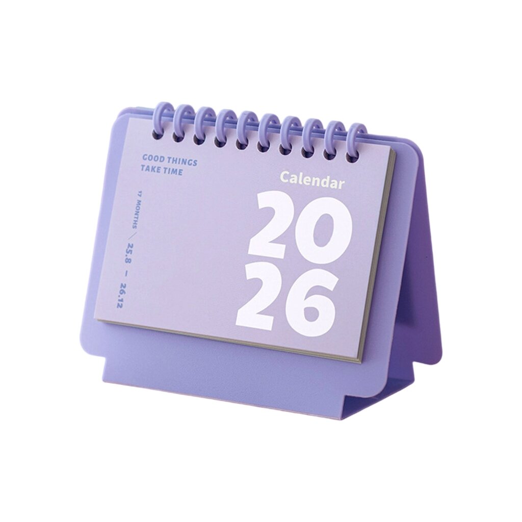 2026 Маленький Настольный Календарь Карманный Ежемесячный Календарь Блокноты Для Письма Портативный Планировщик Пластиковая Расческа для Составления Расписания