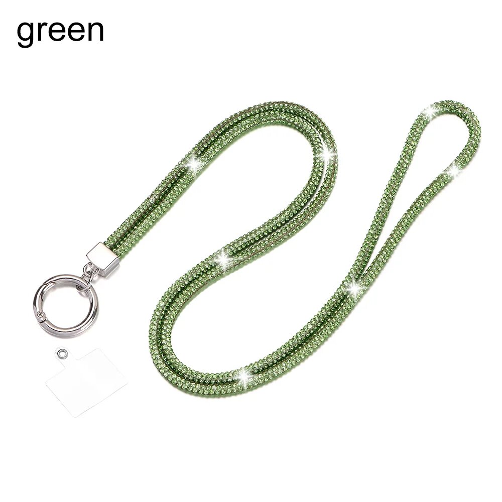 Модный ремень для телефона, ремешок на цепочке, яркий блестящий хрустальный веревка с защитой от потери, подвесной шнур, брелок, аксессуары для телефона