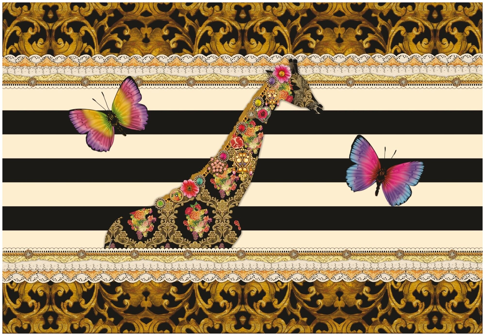 Фотообои бумажные KOMAR "Мелли Мелло Жираф" 368х254 см (ШхВ)