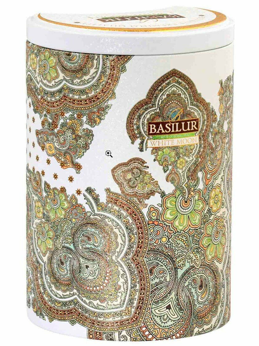 Чай зелёный Basilur White Moon (Белая Луна) Молочный улун, 100 гр. (ж/б)