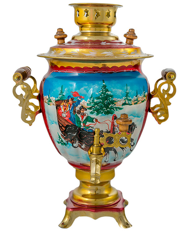 Самовар "Зимняя тройка" 3л электрический