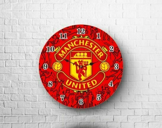 Часы настенные GOODbrelok круглые 20 см принт "Манчестер Юнайтед" - 0004