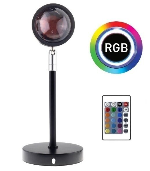 Лампа с RGB для тик тока с пультом Sunset Lamp RGB, питание USB, проектор заката, атмосферный светильник