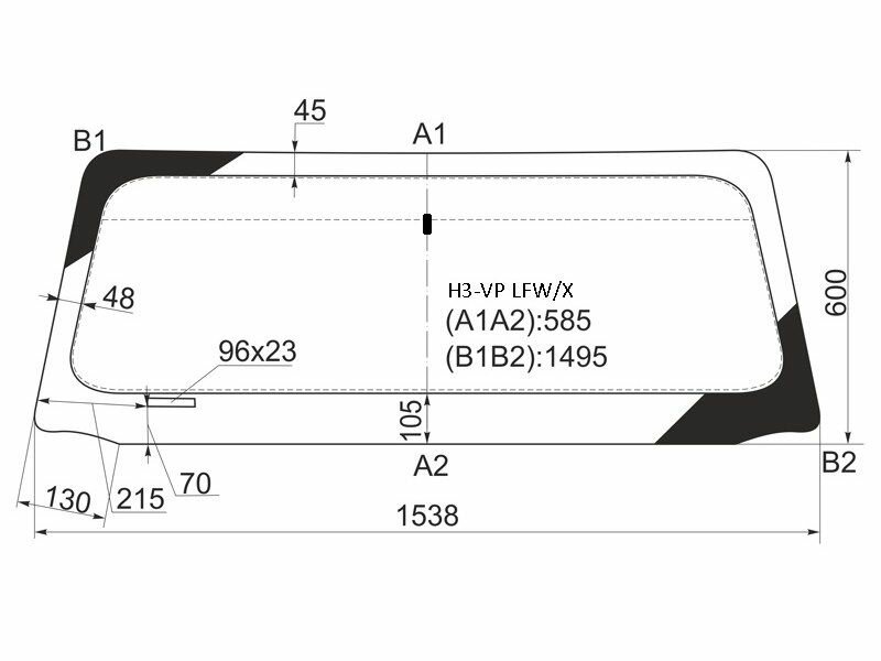 Стекло лобовое HUMMER H3 05-10 XYG арт. H3VPLFWX