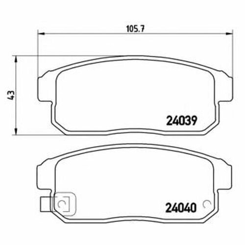 Комплект тормозных колодок Brembo P49035 для Mazda RX-8