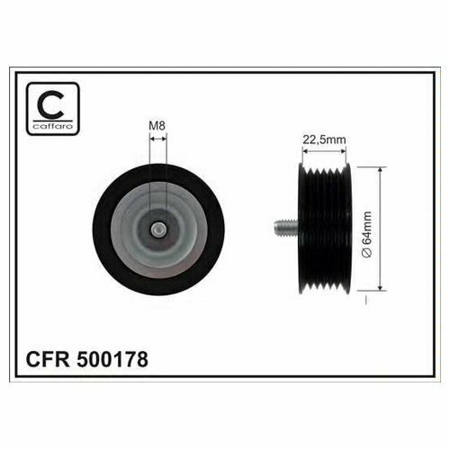 Ролик приводного ремня Caffaro 500178 для Infiniti Q50; Mercedes SPRINTER 906, Viano W639, Vito W639