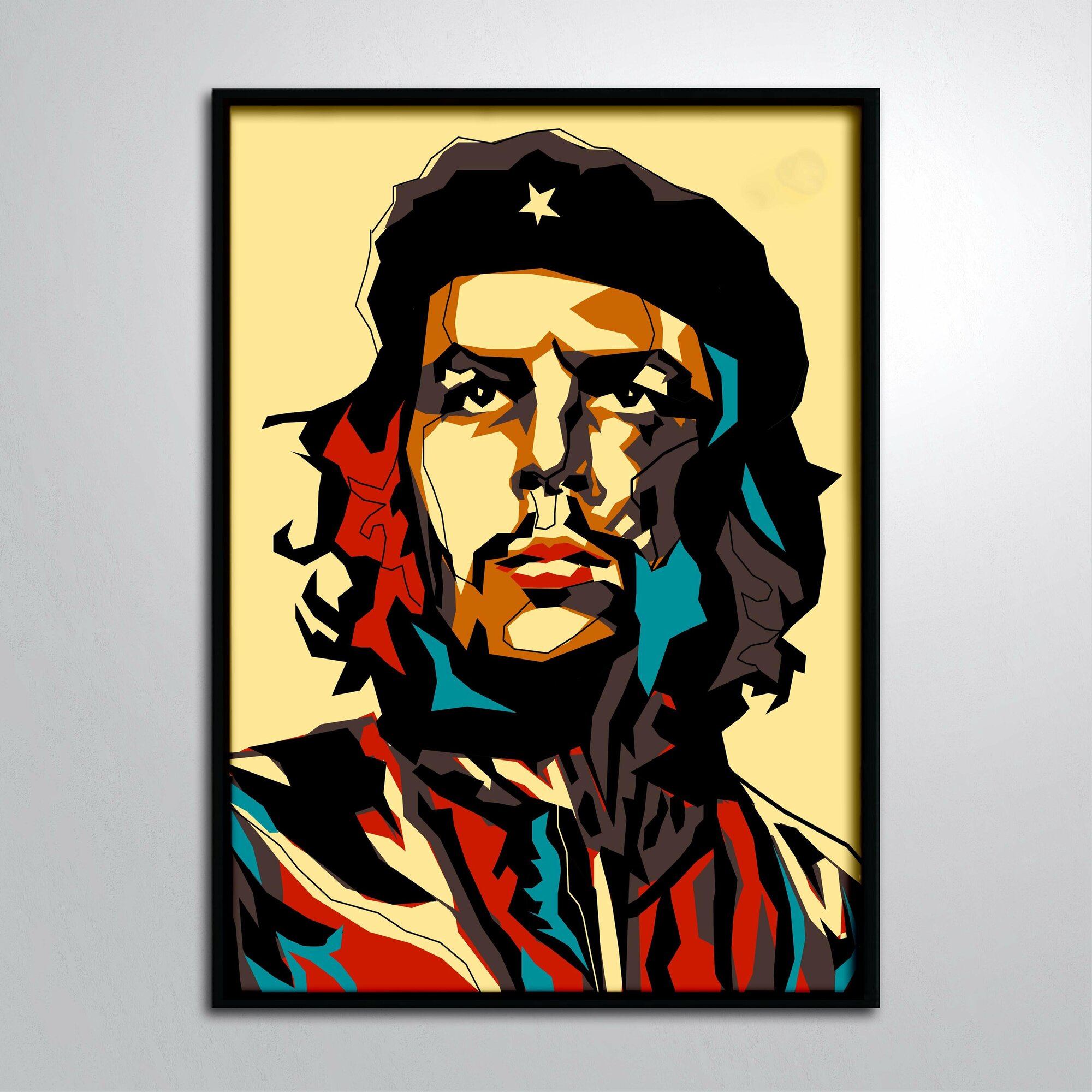 Постер без рамы/Постер для интерьера/Абстракция Современное искусство Эрнесто Че Гевара (А2/420х594)