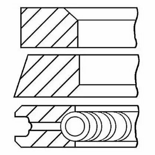Комплект поршневых колец на поршень Goetze 0842230000 для Renault Espace IV, GRAND SCENIC II JM01 II, GRAND SCENIC III JZ01 III,