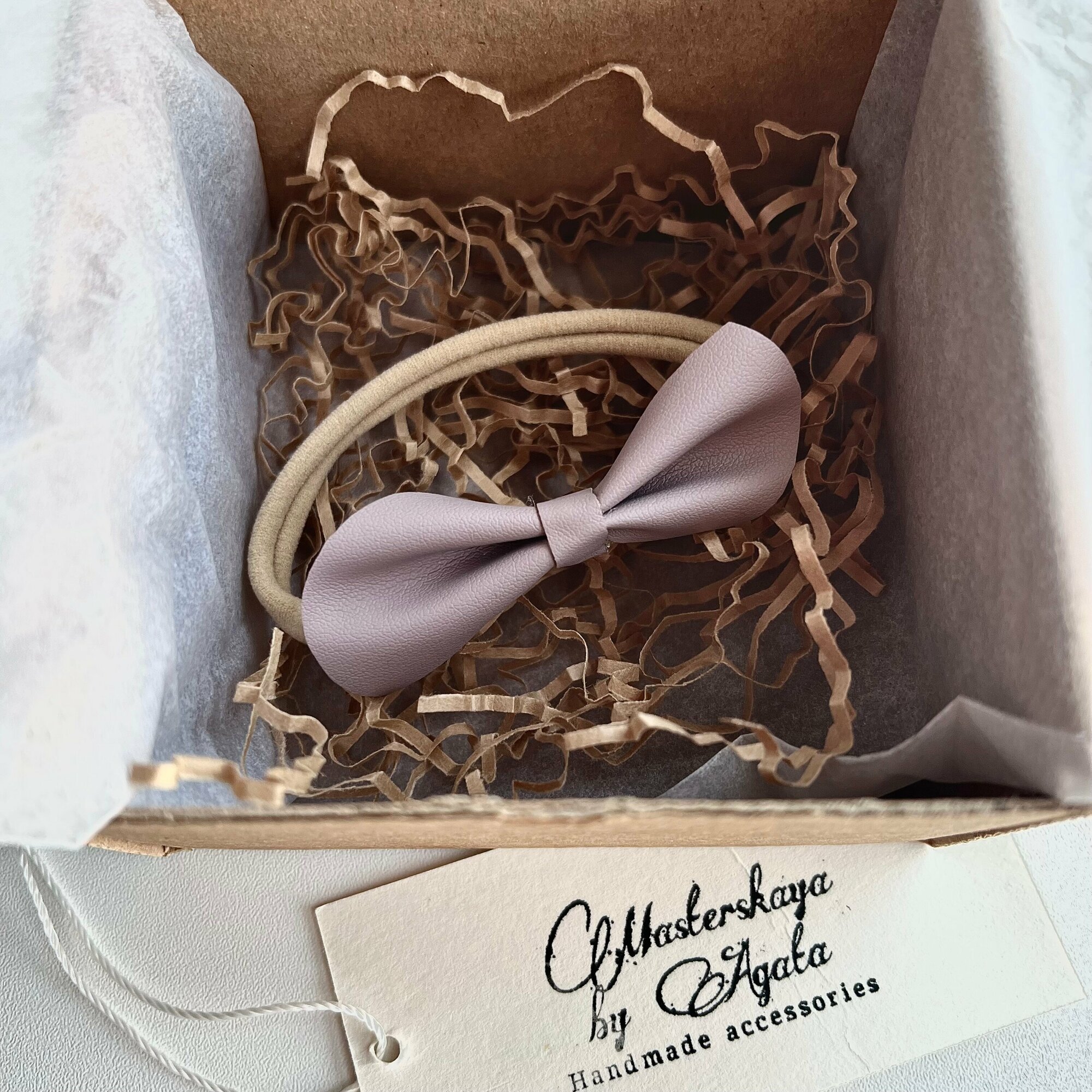 Повязка на голову 'Бантик' для девочек, цвет лиловый