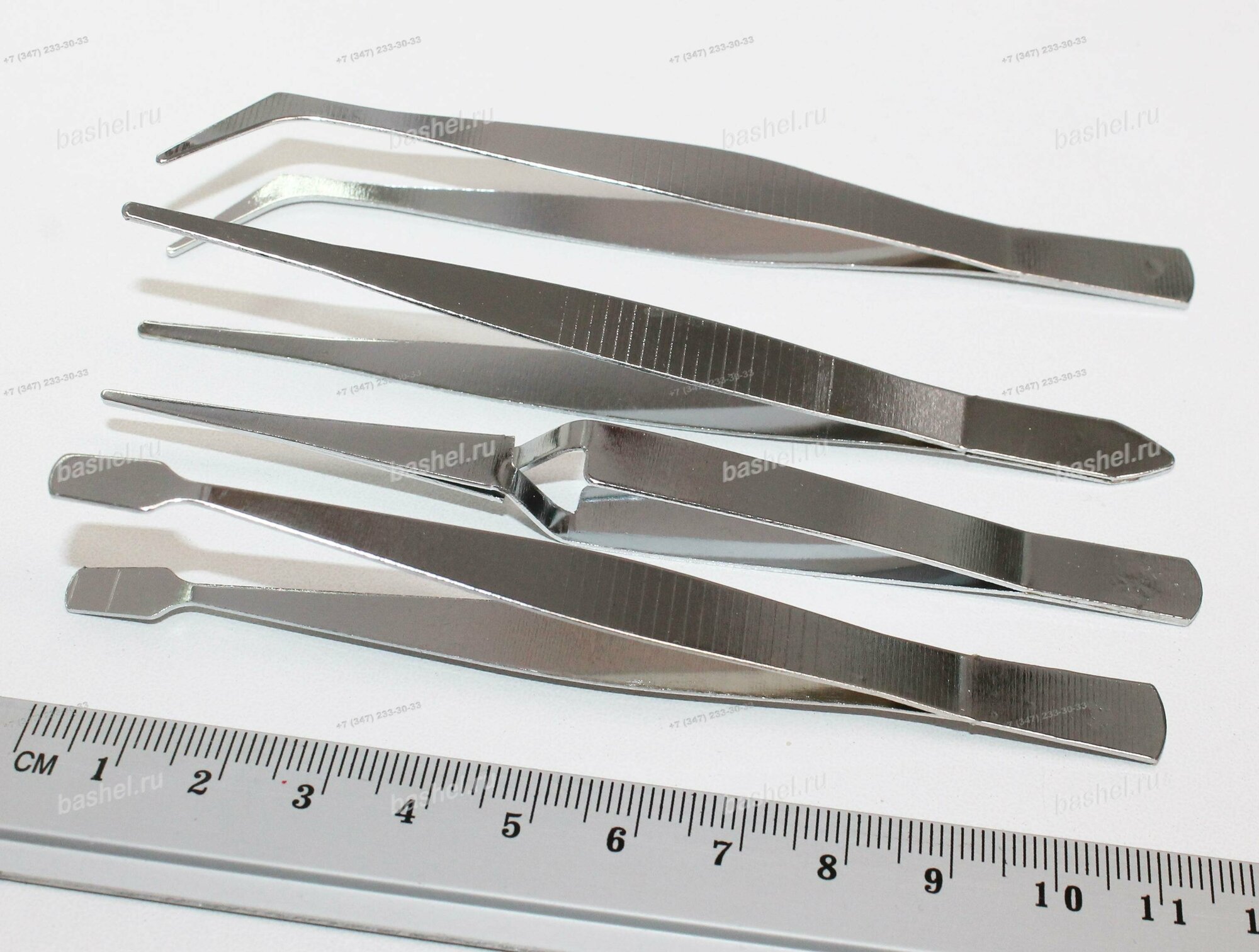 Набор пинцетов ЗУБР 120 мм (4 шт.)