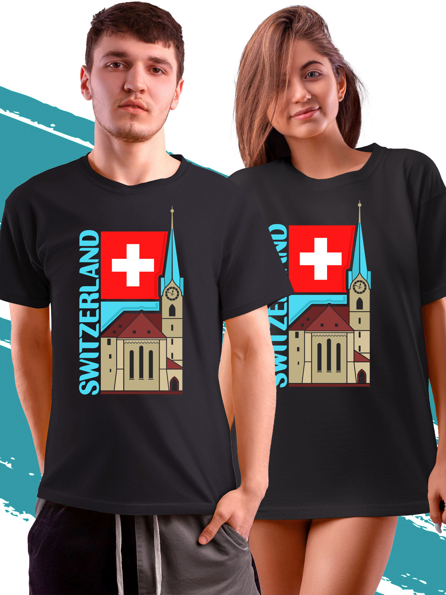 Футболка флаг Швейцарии Switzerland