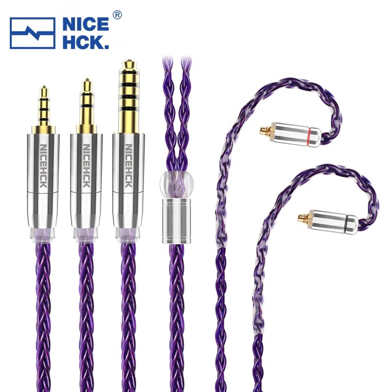 NICEHCK PurpleSE 8-жильный медный аудиокабель для наушников 2.5mm With 0.78 2Pin