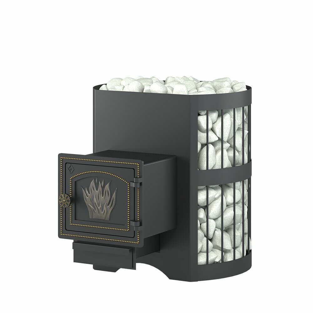 Печь для бани дровяная везувий Оптимум Стандарт 14 (ДТ-3) из котловой стали