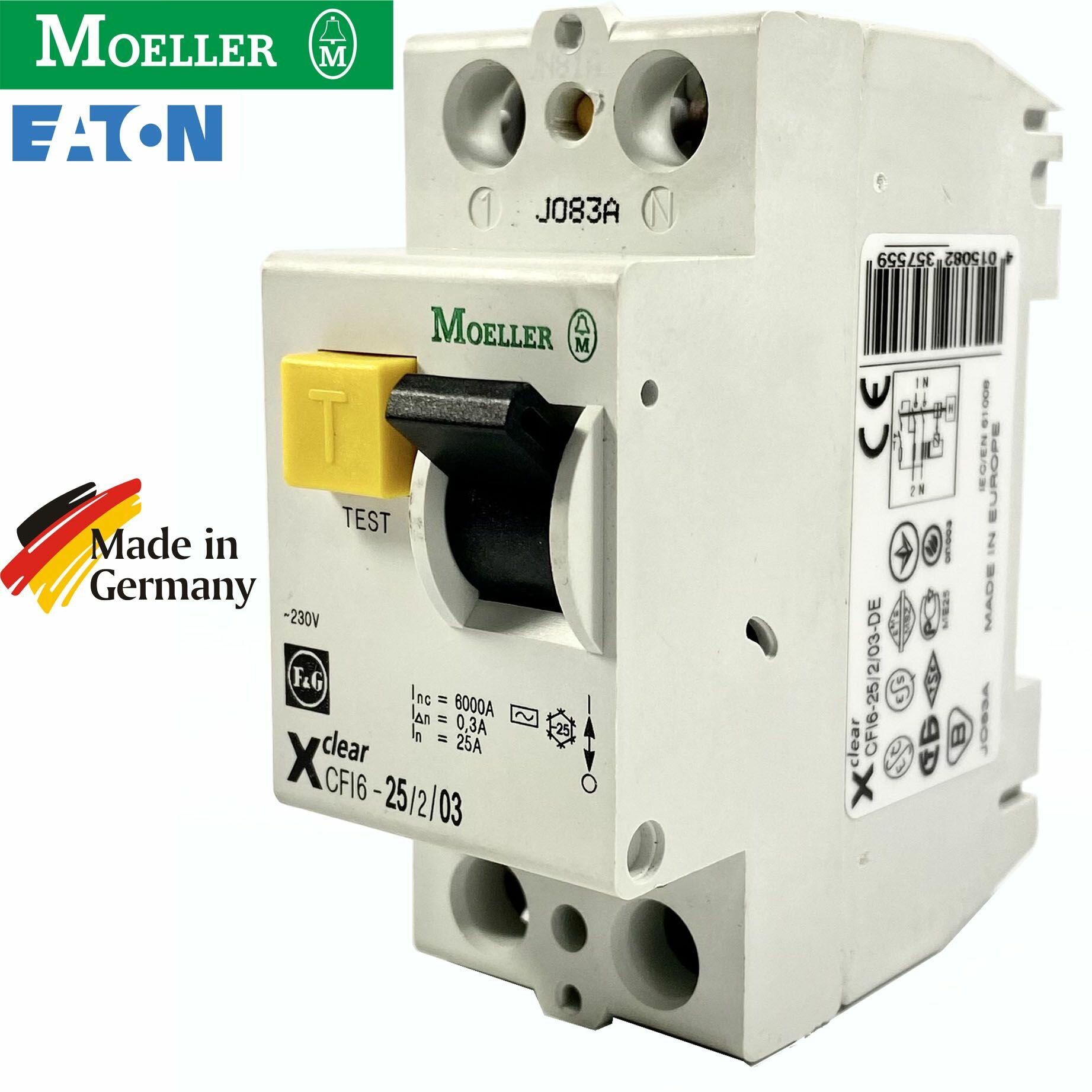 Устройство защитного отключения УЗО Moeller 25A 300 mA 2P 235755 CFI6-25/2/030