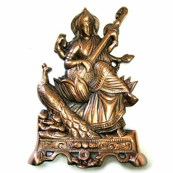 Панно сарасвати на лотосе (силумин, 26 на 19 см.), 1 шт.