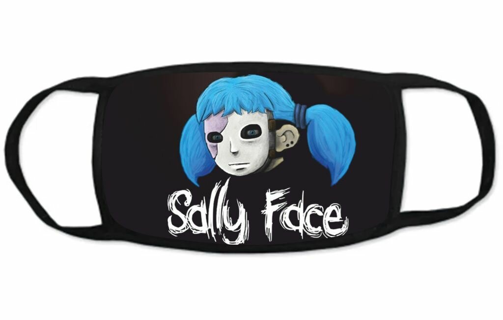 Маска защитная тканевая на лицо Sally Face, Салли Фейс №5, Детская 18 на 10 см.