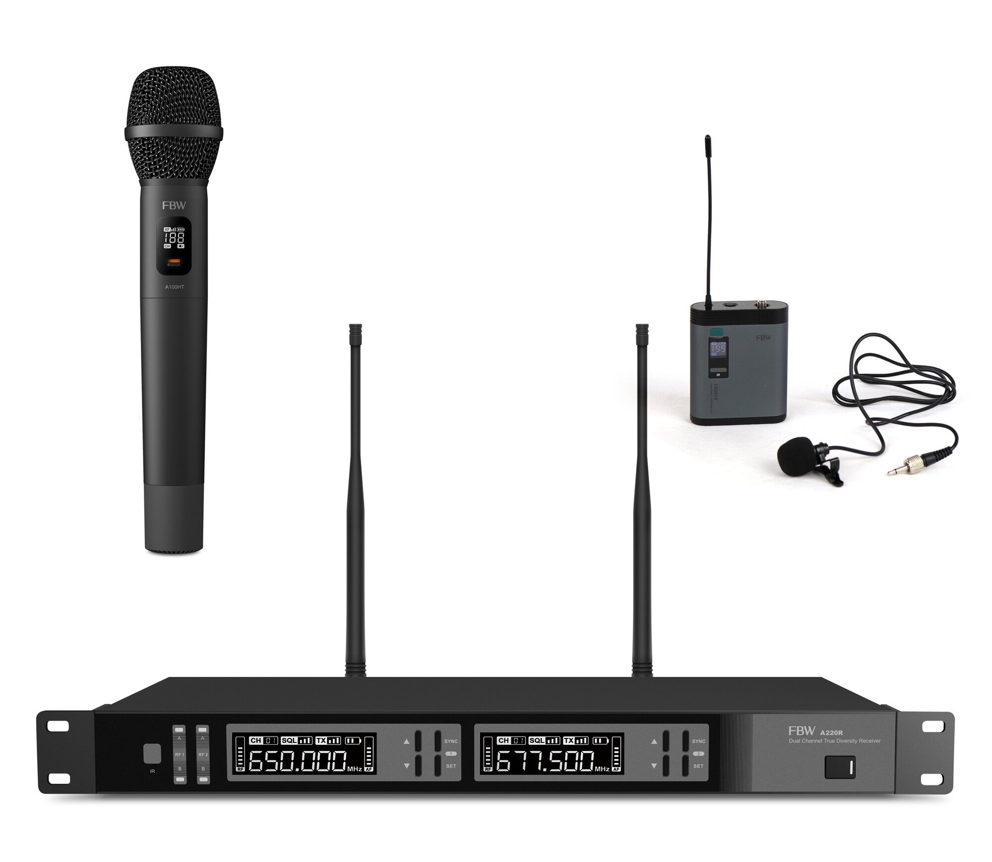 Радиосистема FBW A2D-MIX (в комплекте A220R, A100BT и A100HT)