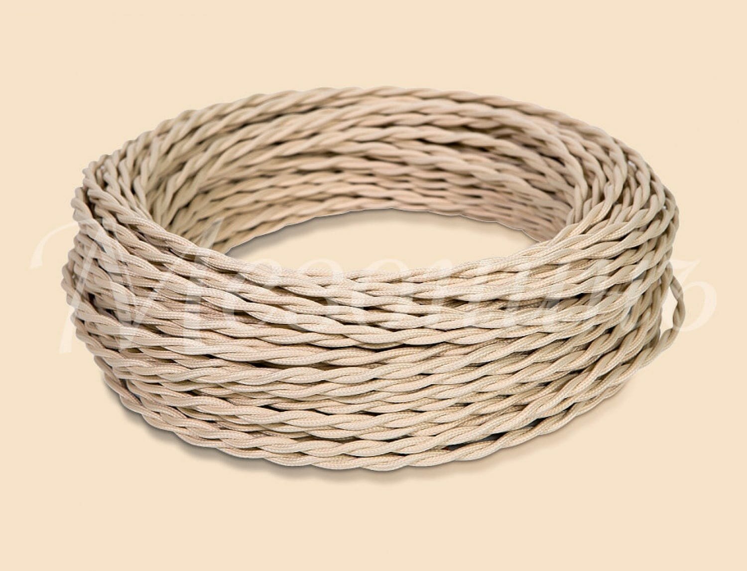 Провод монтажный витой ПВХ 3х2,5мм, цвет - слоновая кость (бухта 10м), ТМ "мезонинъ" GE70114-02