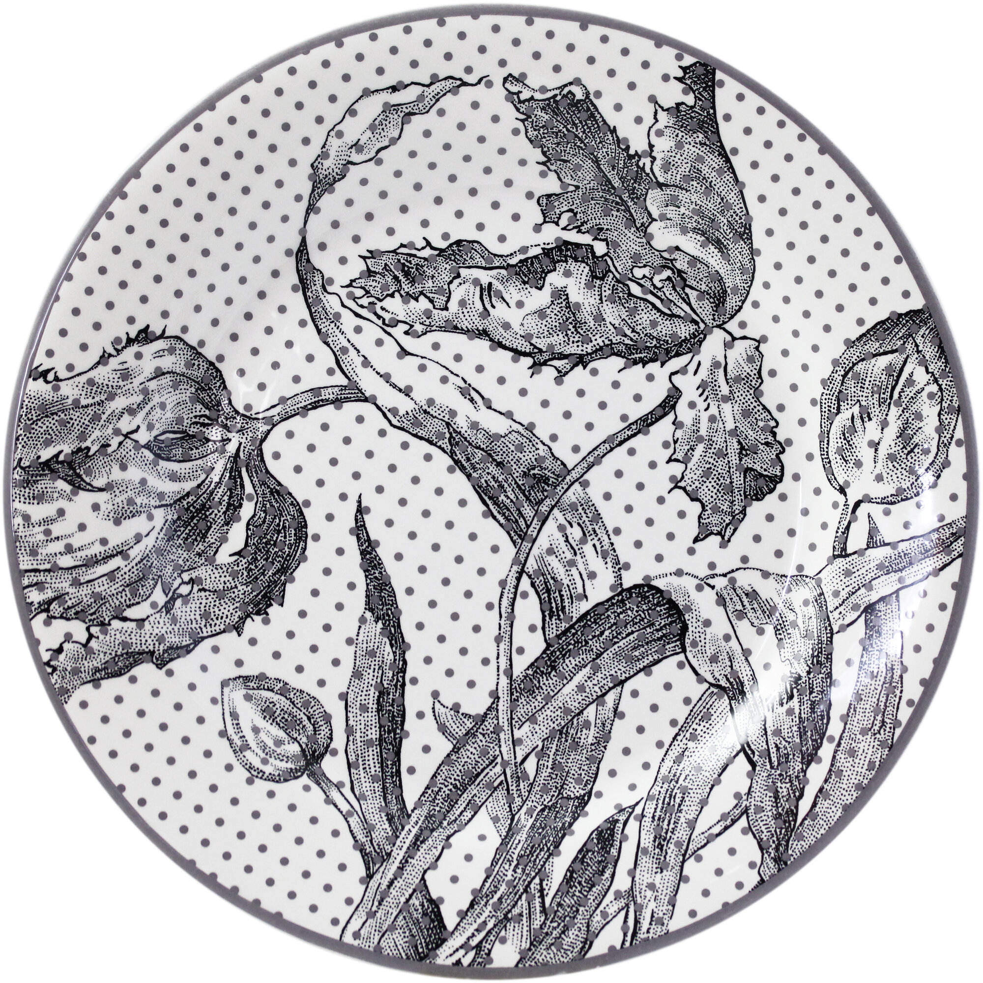 Тарелка обеденная Gien, Аллюр, Тюльпаны, 27,4 см.