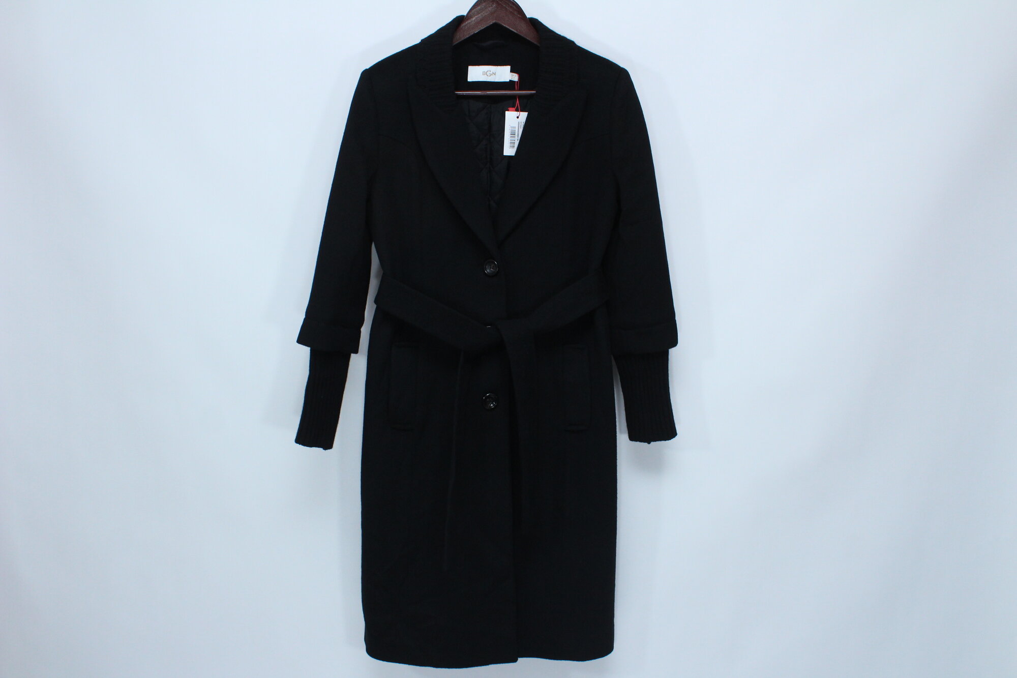 BGN Пальто из кашемира, ангоры и шерсти, черное
